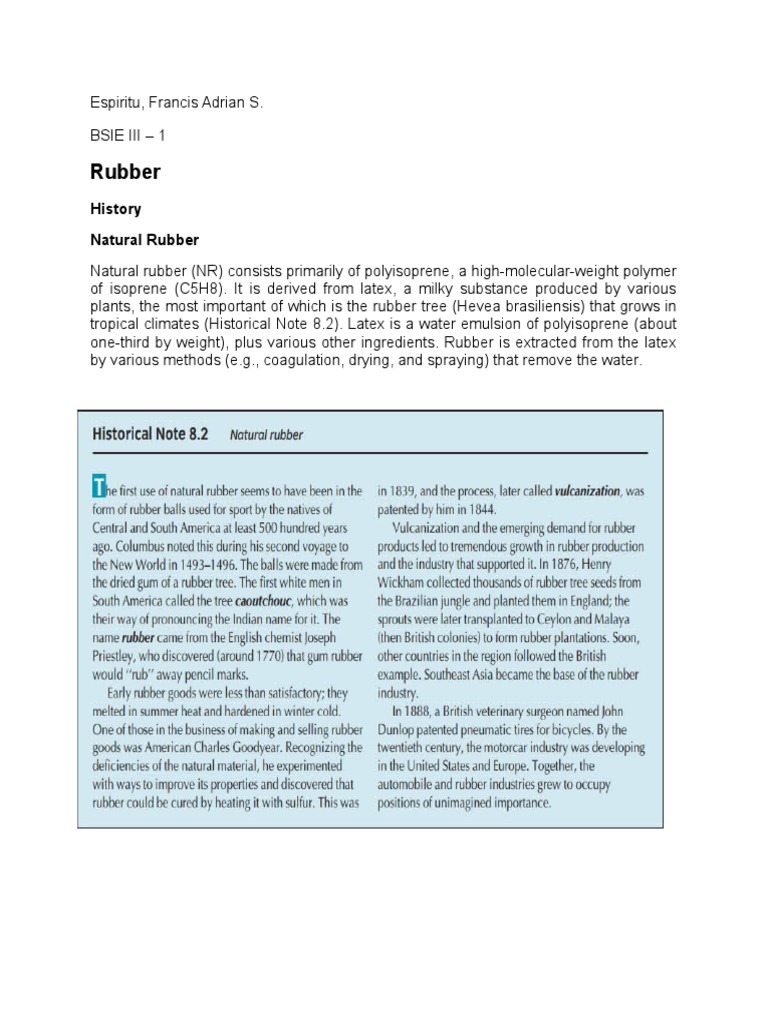 Natural Rubber | PDF | Natural Rubber | Polyvinyl Chloride