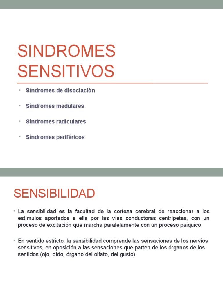 Síndromes Sensitivos | PDF