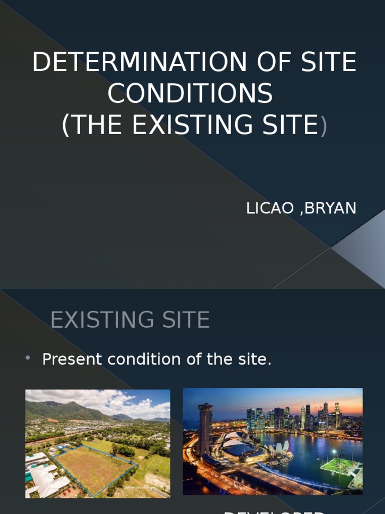 Determination of Site Conditions | PDF
