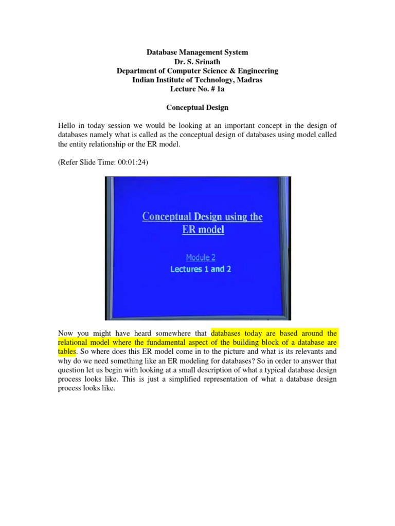 Lec 1 A | PDF | Conceptual Model | Databases
