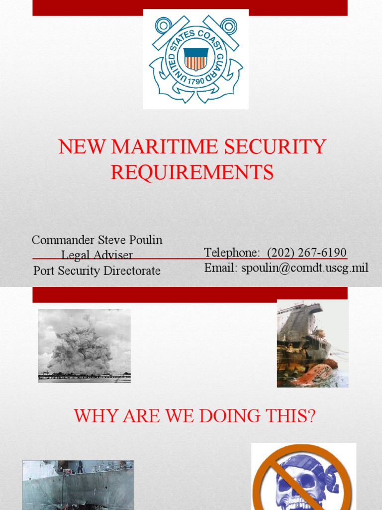 Maritime Security Policy | PDF | Threat (Computer) | Water Transport