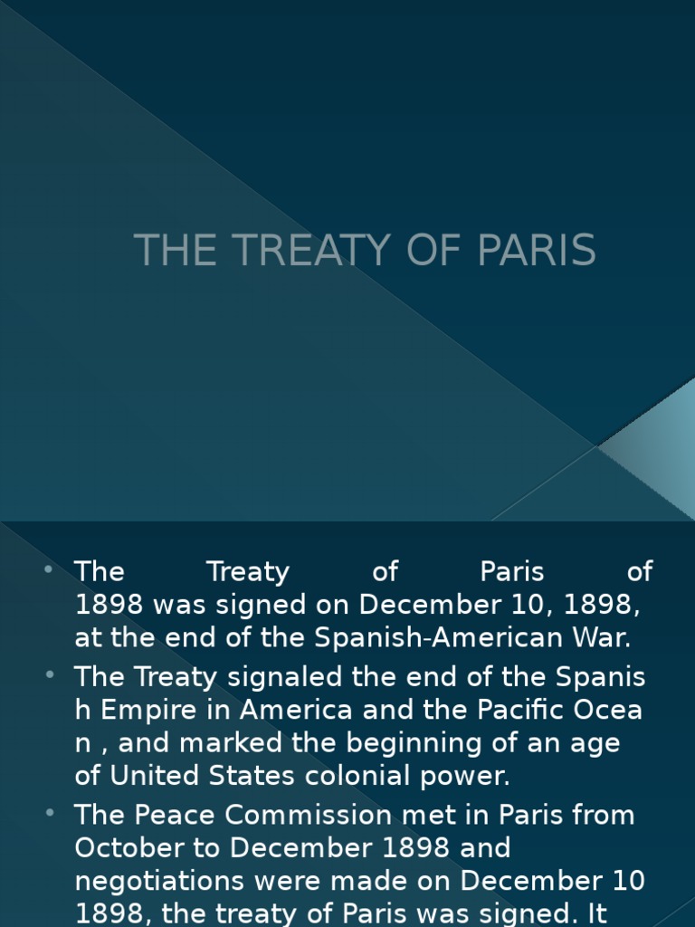 The Treaty of Paris | International Relations | International Politics