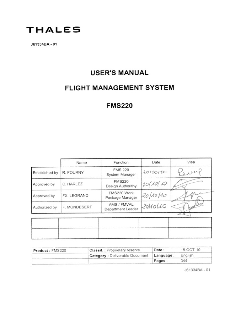 FMS-220 (ATR 72-600) Version 1 | Aviation | Aerospace Engineering