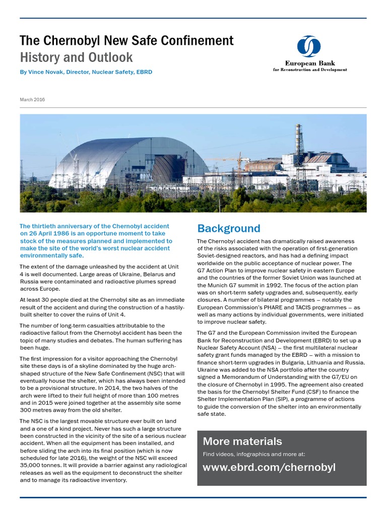 Chernobyl New Safe Confinement Press Kit | PDF | Chernobyl Disaster ...
