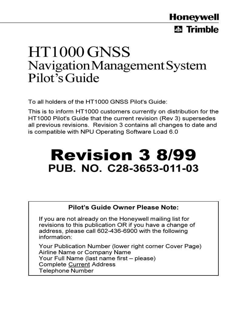 Atr 72-500 - Ht1000 Gnss Pilot's Guide | PDF | Aviation | Aerospace ...