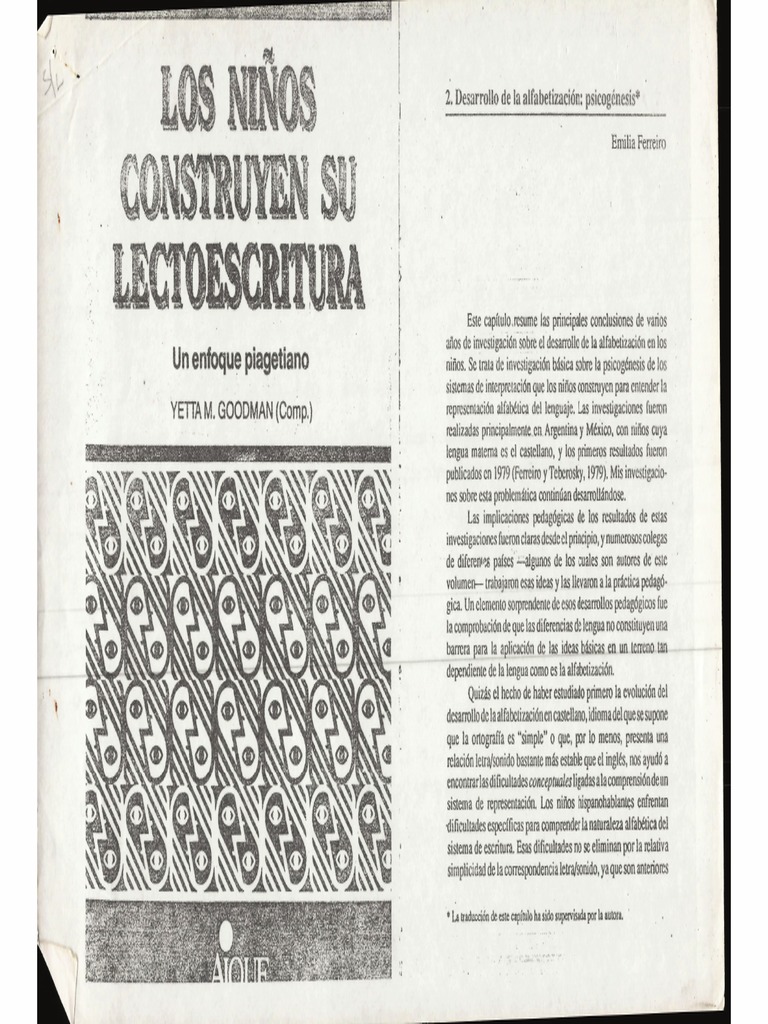 Los Niños Construyen Su Lectoescritura - Categorización de Los Puntajes ...