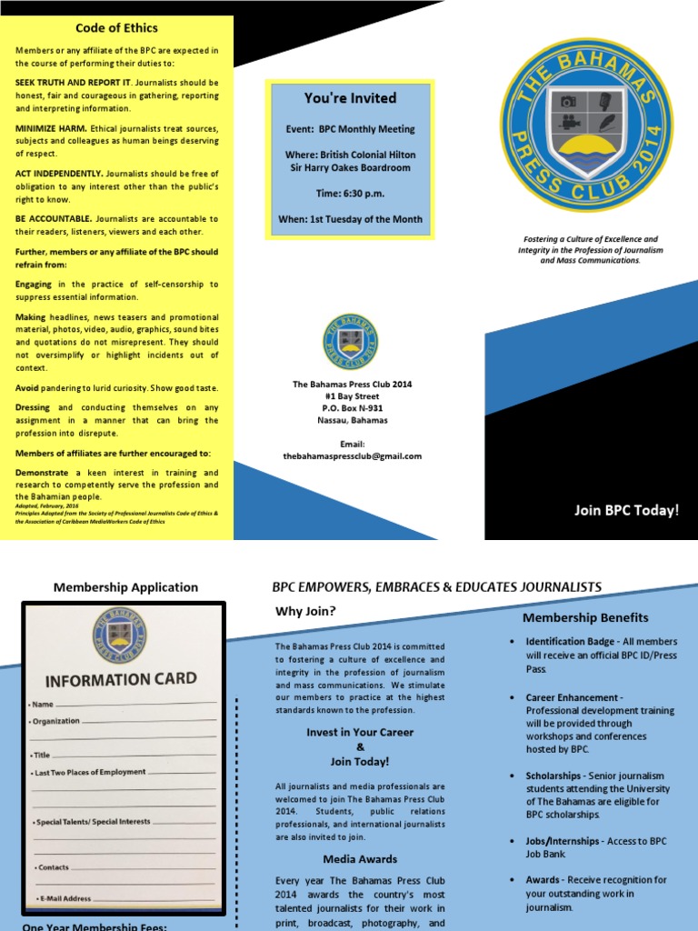 BPC Brochure | PDF | The Bahamas | Journalism