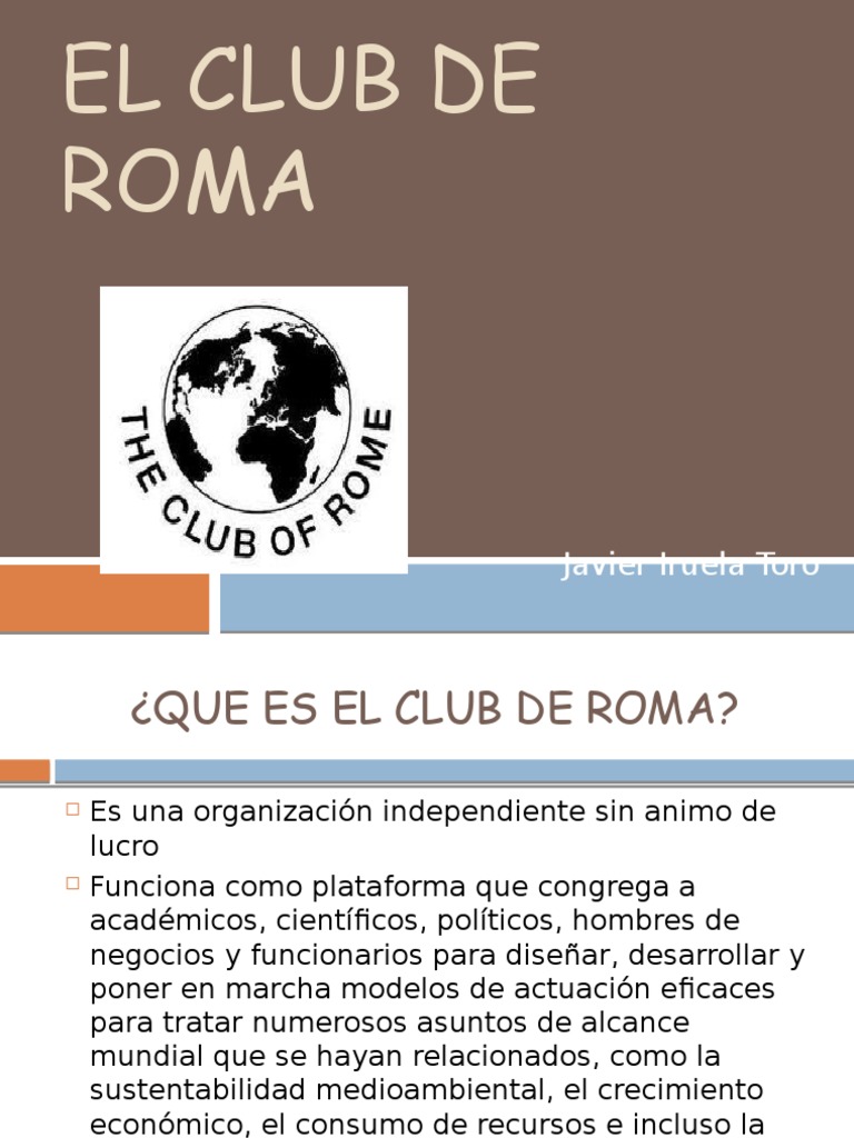 El Club de Roma y sus Límites del Crecimiento | PDF | Crecimiento ...