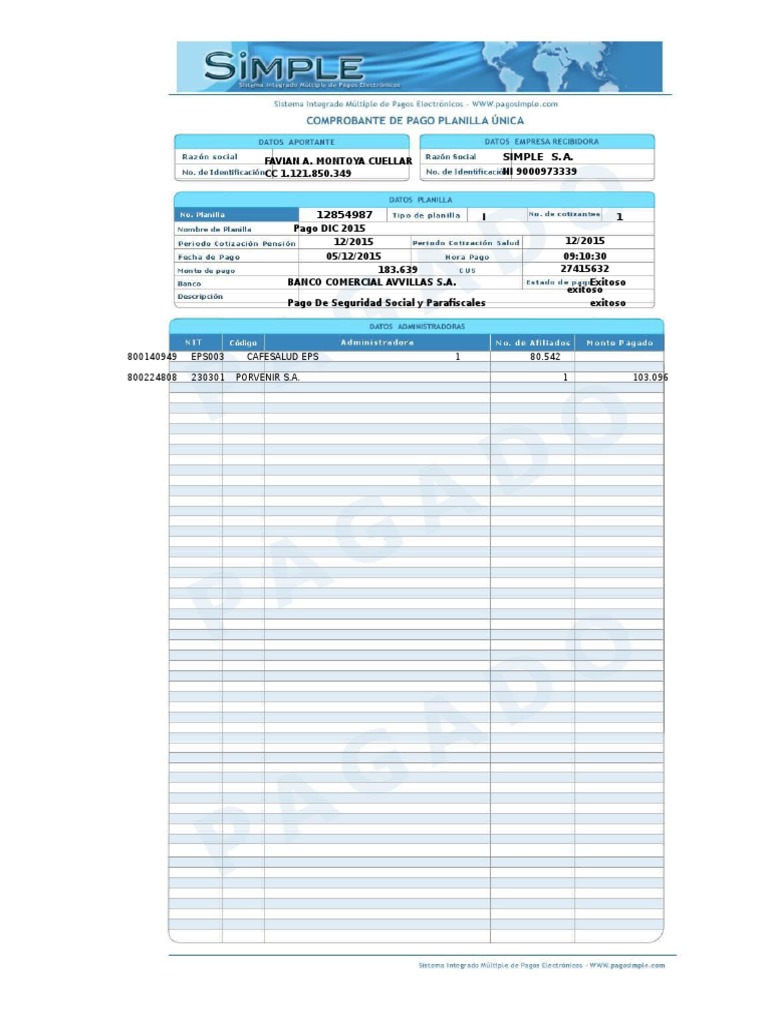 Planilla Simple Paga Tu Planilla Simple Con Daviplata, En Segundos.
