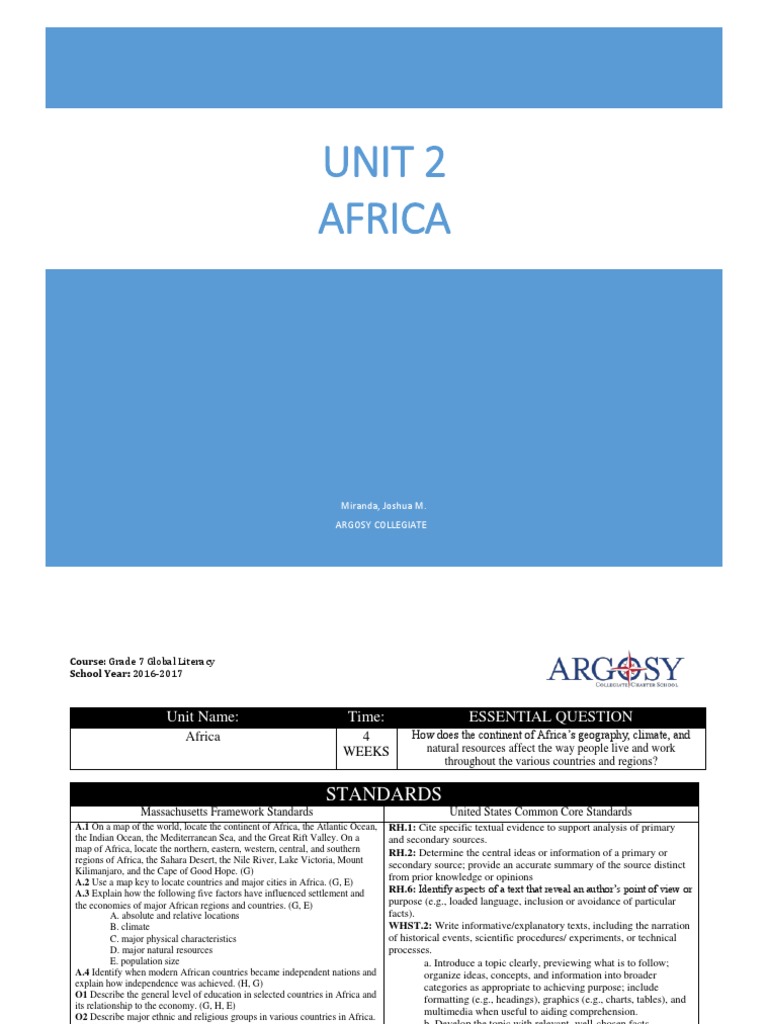 Unit 2 Africa | PDF | Africa