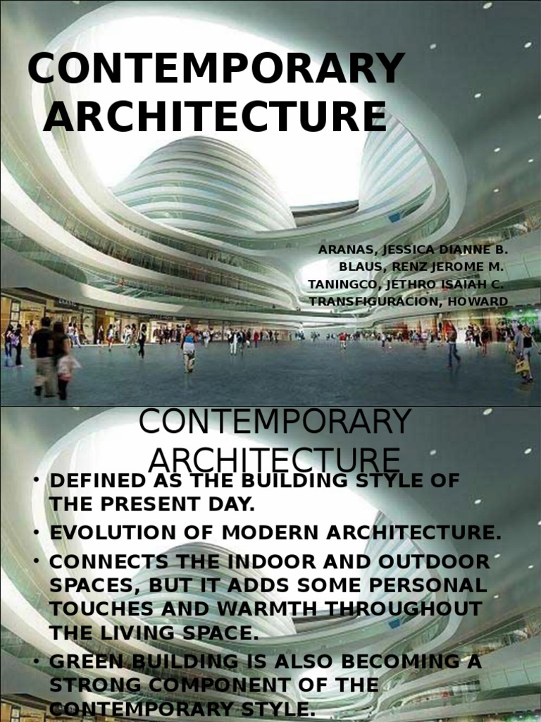 Contemporary Architecture Defined | PDF | European Architecture ...