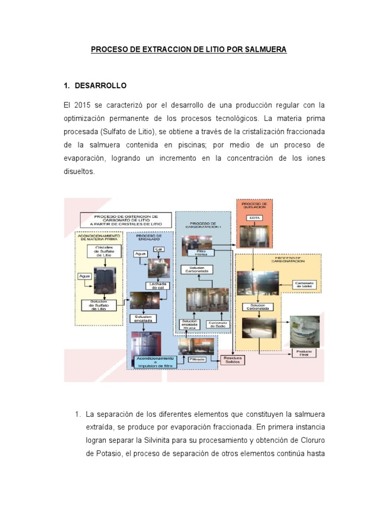 Proceso de Extraccion de Litio | PDF