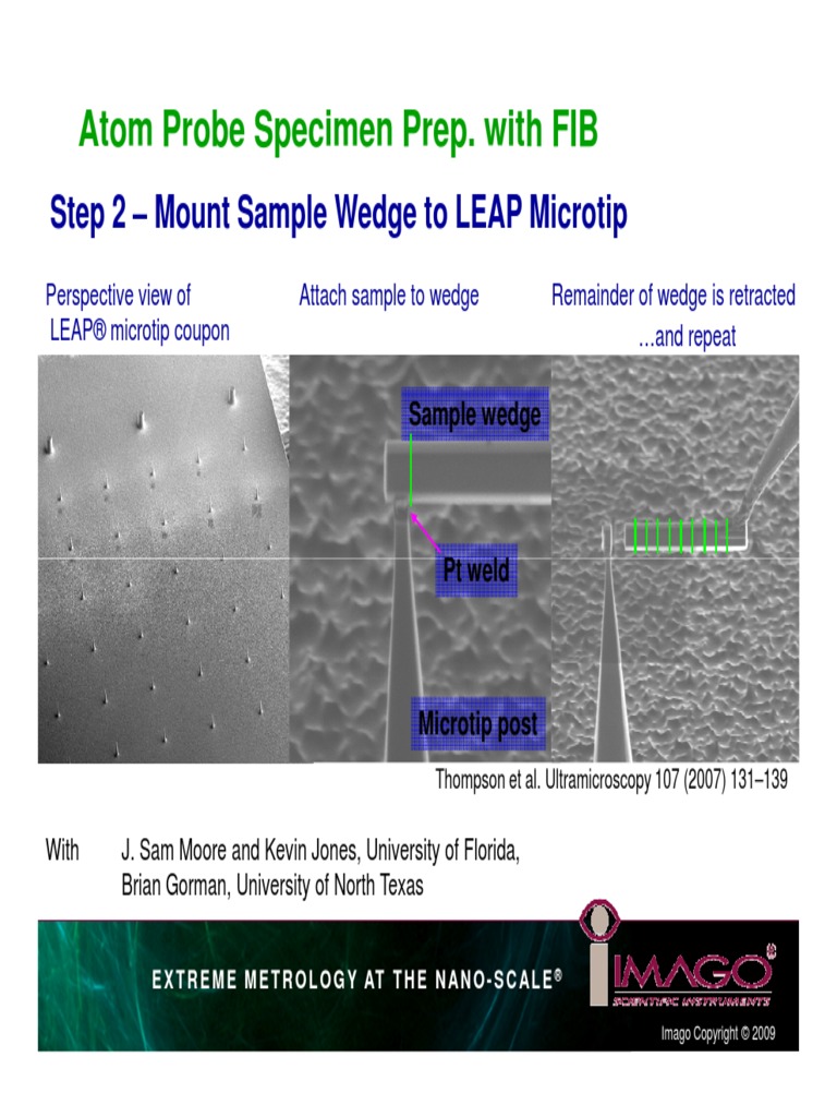 Atom Probe Specimen Prep. With FIB: Step 2 - Mount Sample Wedge To LEAP ...