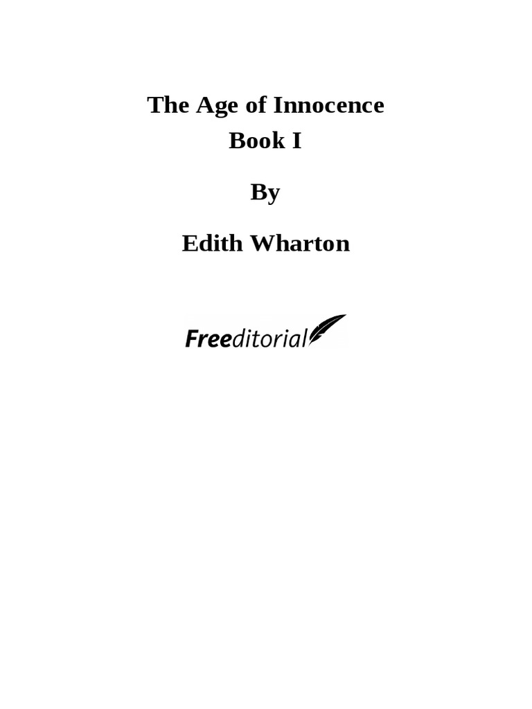 The Age of Innocence. Book I | PDF | The Age Of Innocence