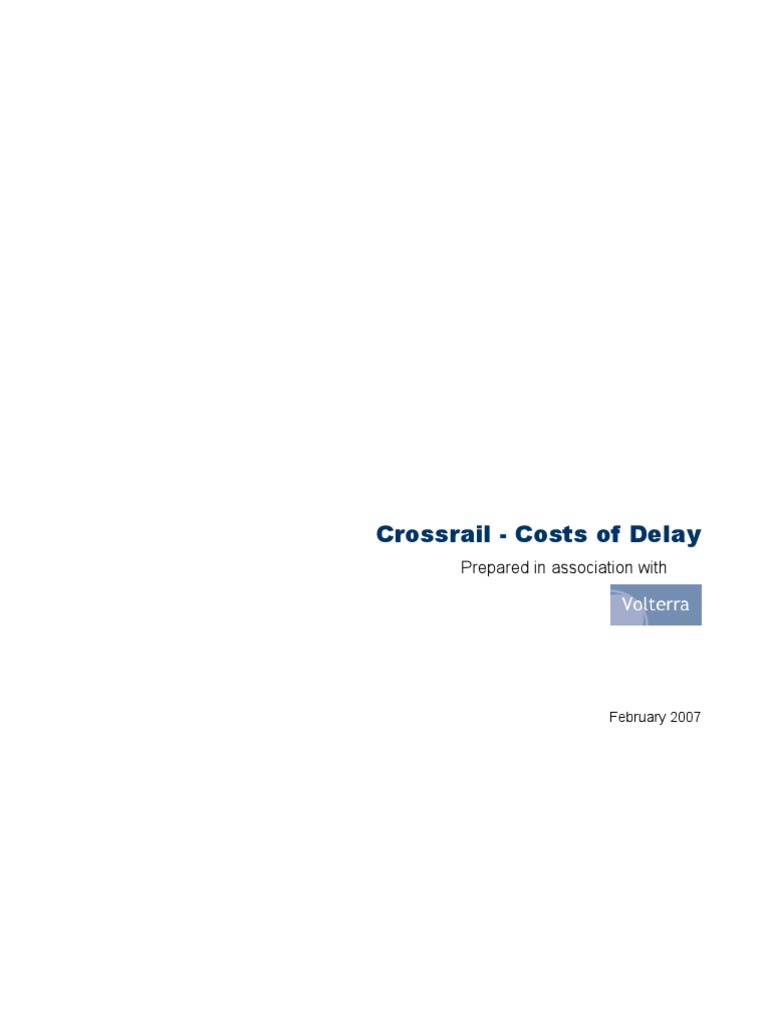 Crossrail: Cost of Delay of Building New Cross London Rail Route | PDF ...