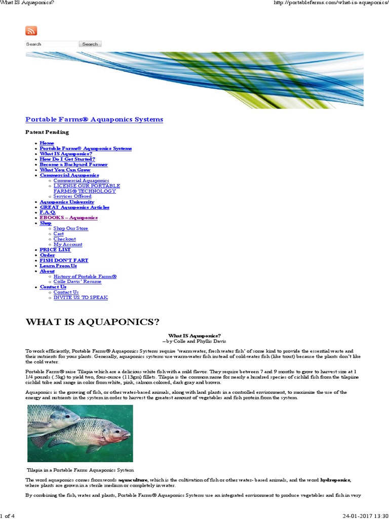 What Is Aquaponics?: Portable Farms® Aquaponics Systems | PDF ...