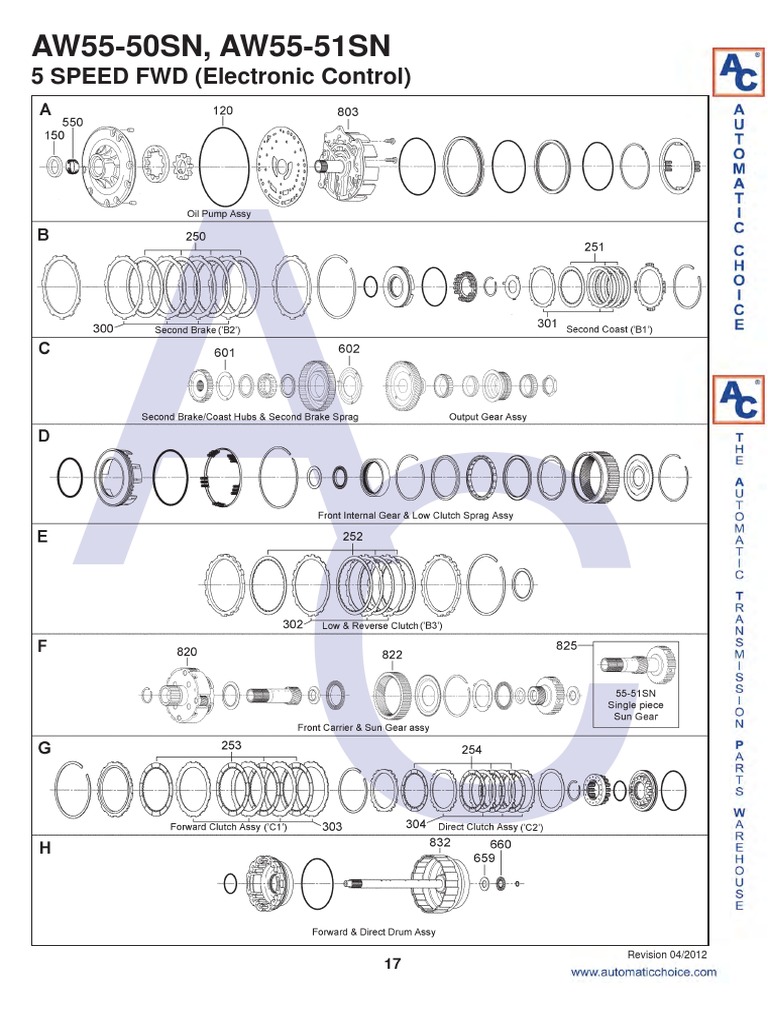 AW55-50SN, AW55-51SN: 5 SPEED FWD (Electronic Control) | PDF | Electric ...