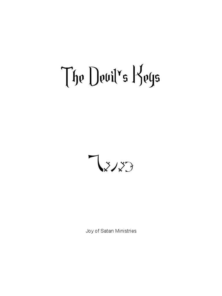 The Devil's Keys PDF | PDF | Satanism | Ceremonial Magic