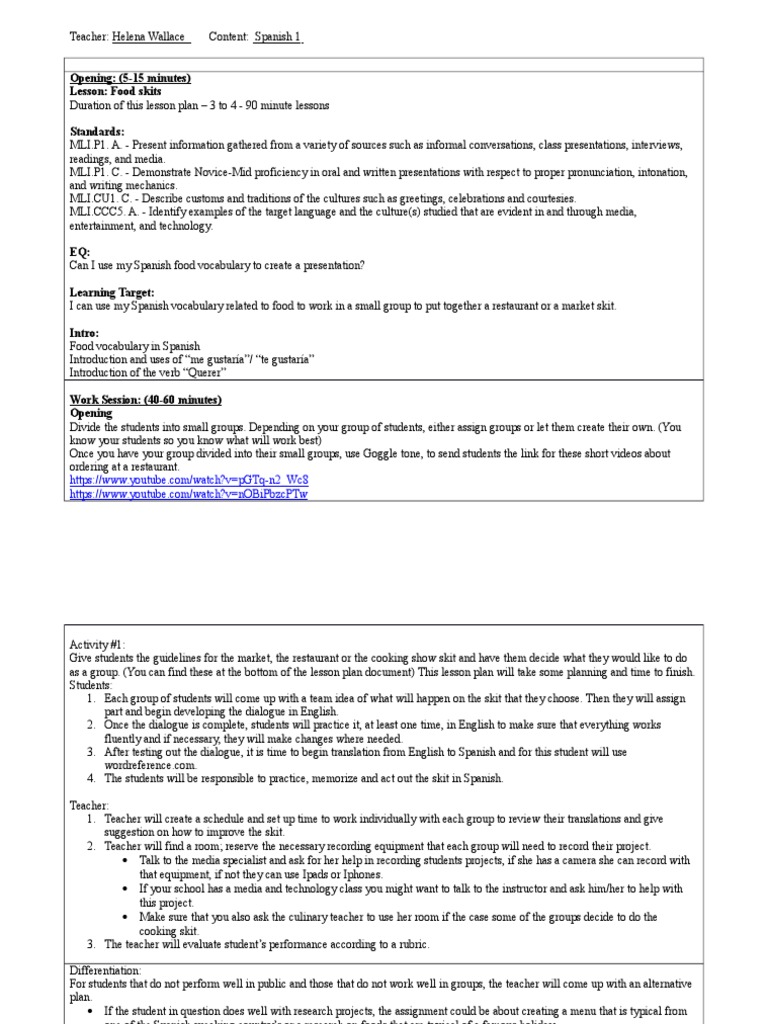 Lesson Plan | PDF | Lesson Plan | Sales