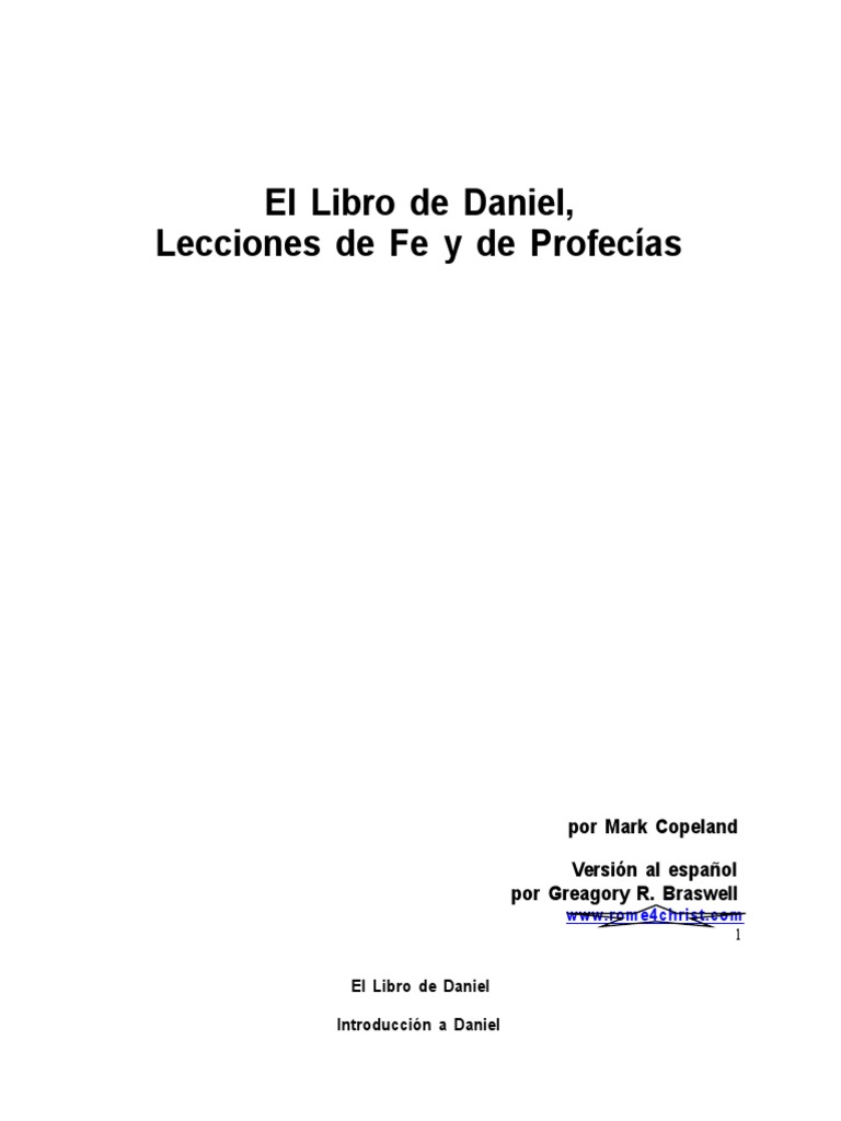 Fe y Profecías en el Libro de Daniel | PDF | Daniel (figura bíblica ...
