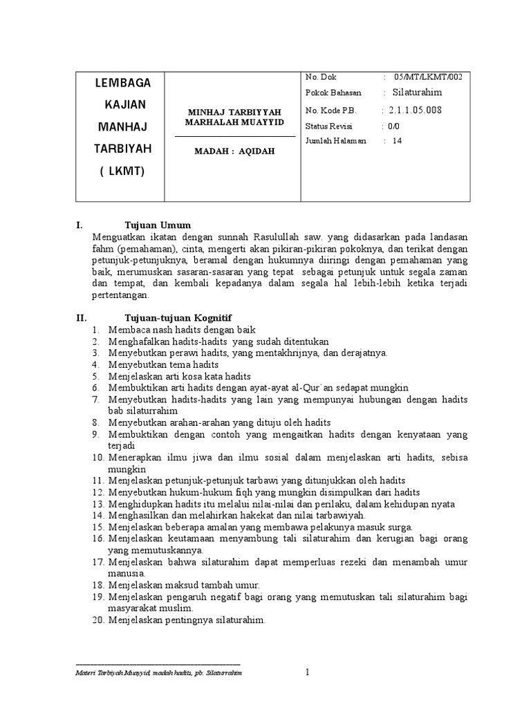 2.1.1.05.009 Silaturrahim | PDF | Karier & Perkembangan | Politik