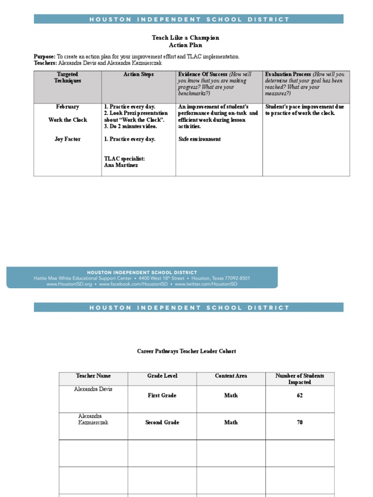 Actionplan New Teachers Feb | PDF