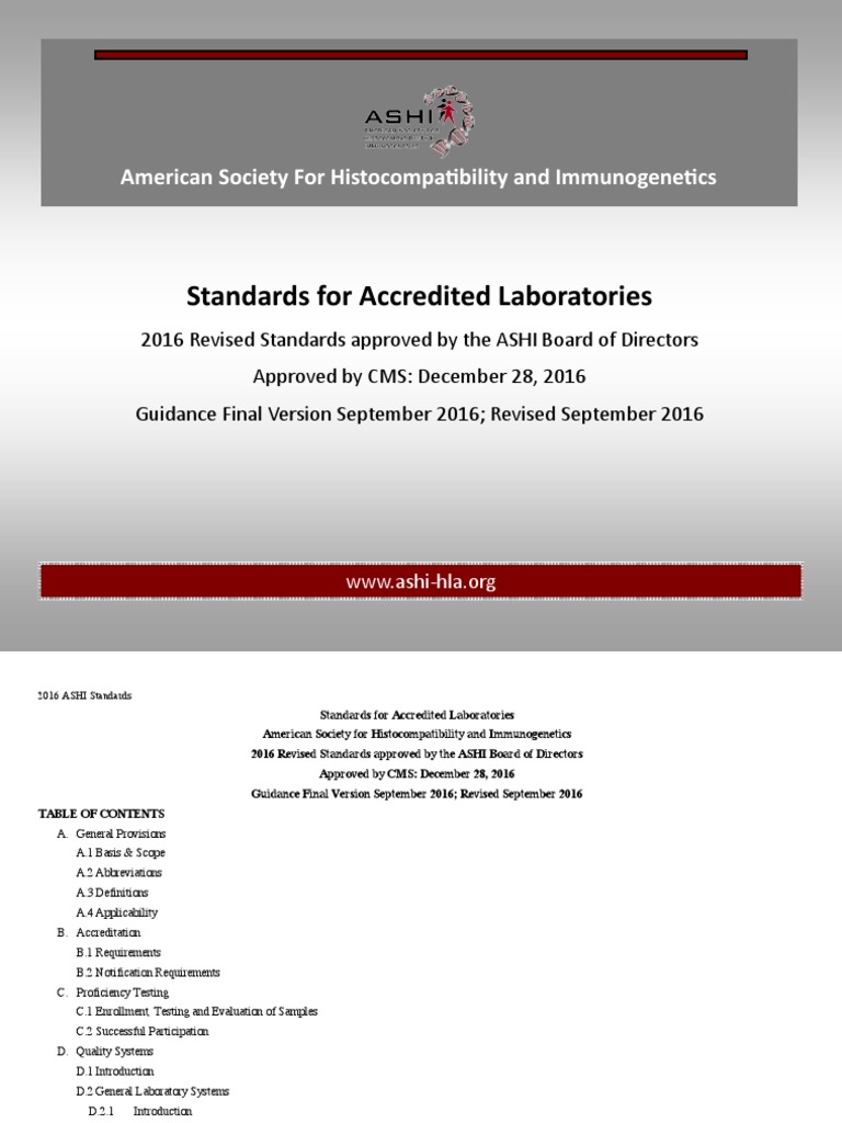 ASHI Standards 2016 | PDF | Health Insurance Portability And ...