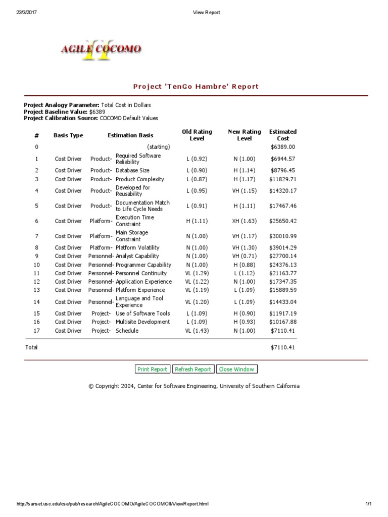 Cocomo 2 II Ejemplo | PDF | Software Engineering | Computing