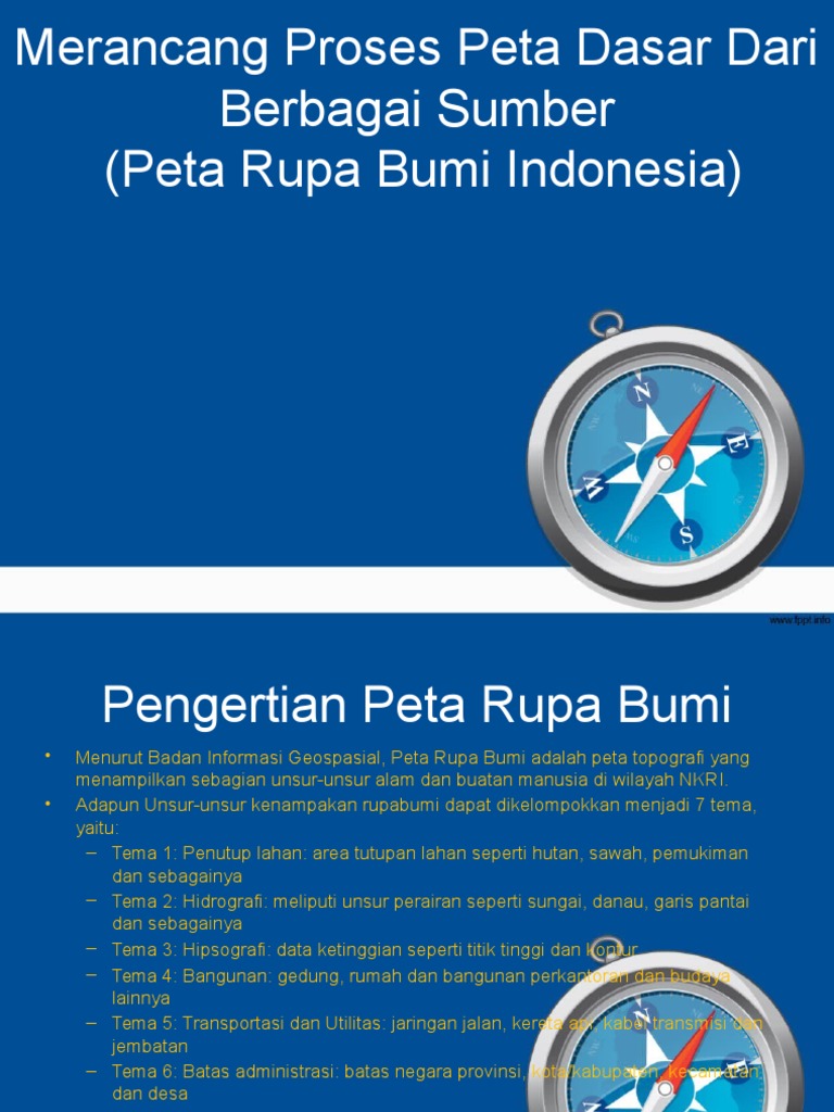 Merancang Peta Dasar Dari Berbagai Sumber (Peta Rupa Bumi Indonesia ...