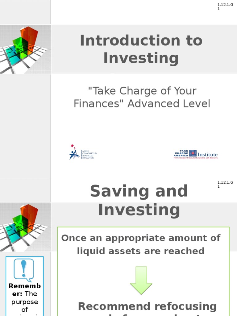 Introduction To Investing Powerpoint Presentation 1 12 1 g1 | PDF ...
