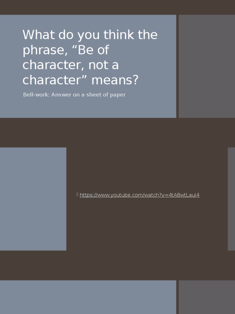 Character and Ethics | PDF | Value (Ethics) | Integrity