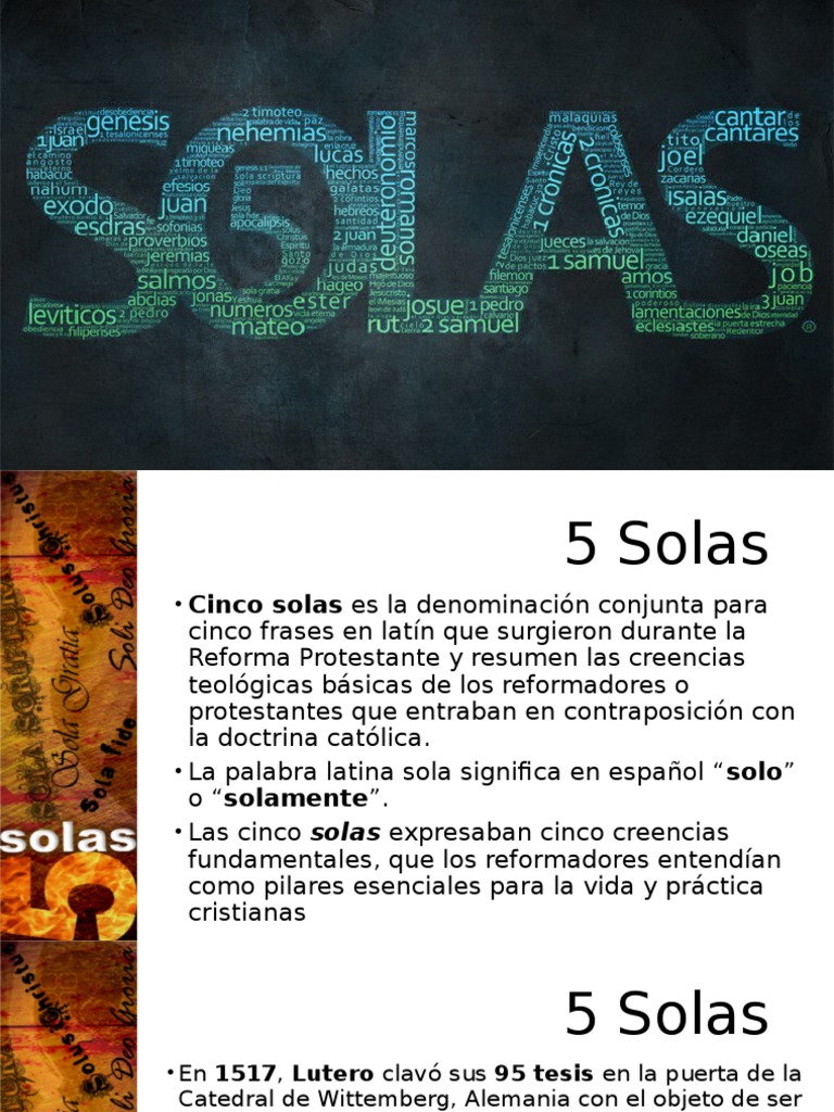 Las 5 Solas de la Reforma Protestante | PDF | Gracia divina | Salvación