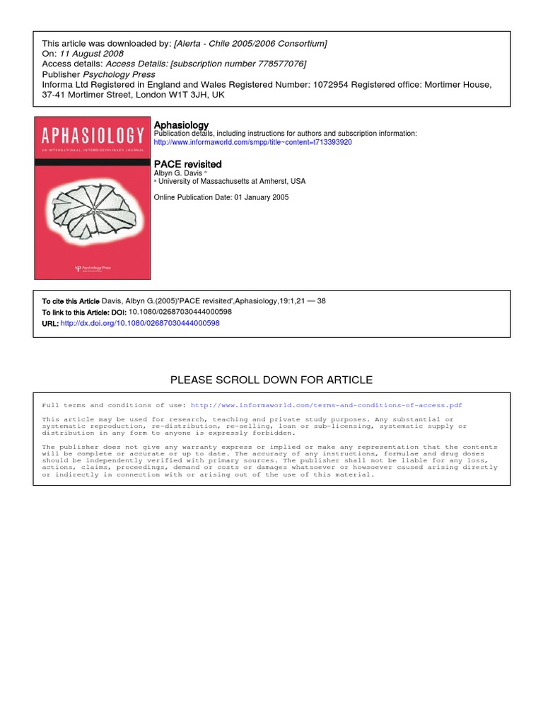 PACE Revisado | PDF | Aphasia | Semiotics