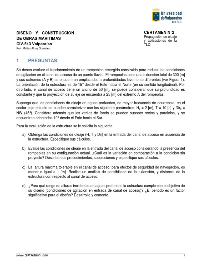 Certamen 2 CIV-513 - 2015 PDF | PDF | Science | Ciencia aplicada