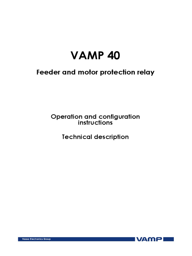 Vamp40 Manual PDF | PDF | Relay | Parameter (Computer Programming)