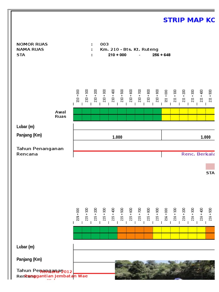 STRIP MAP (Rencana 2013) Jalan&Jembatan | PDF