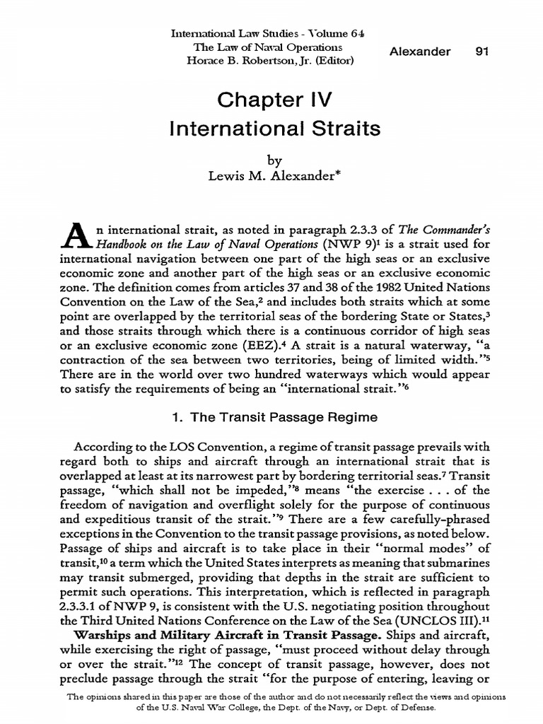 Vol-64 IV Alexander International Straits | PDF | Tiran Island | Strait