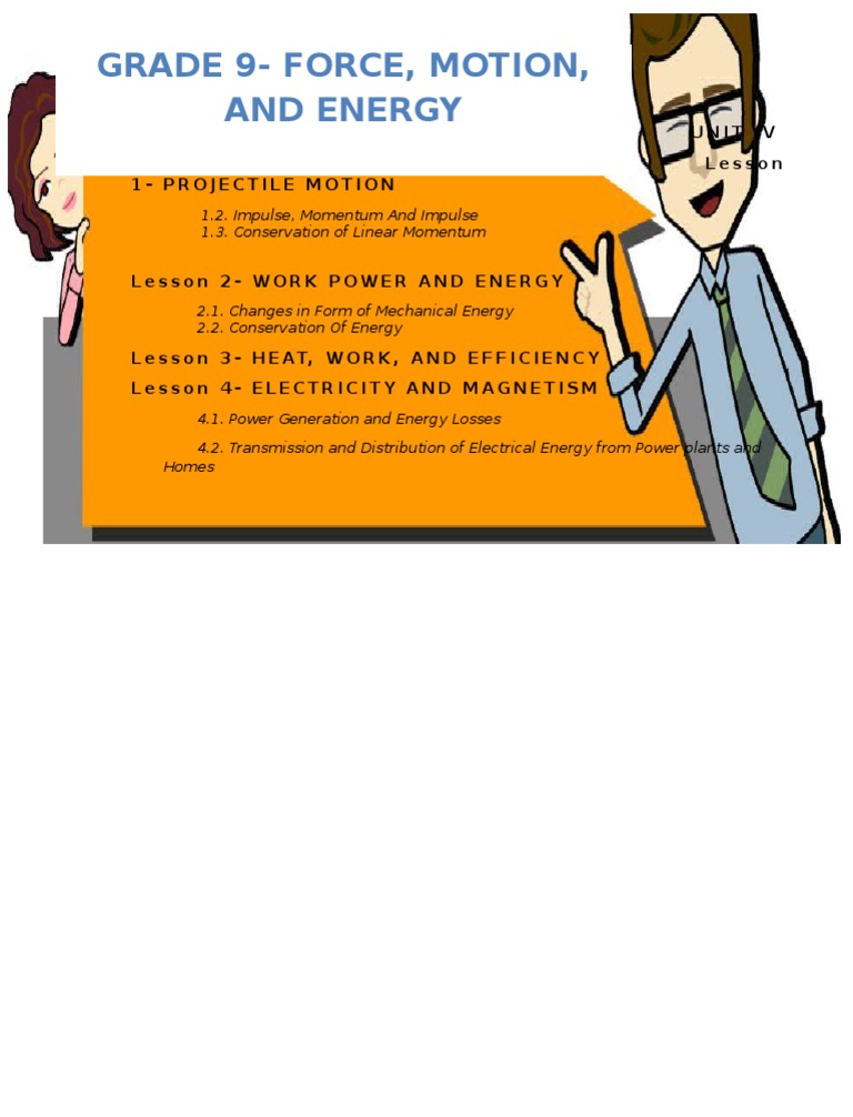 Grade 9 Physics: Force & Energy | PDF