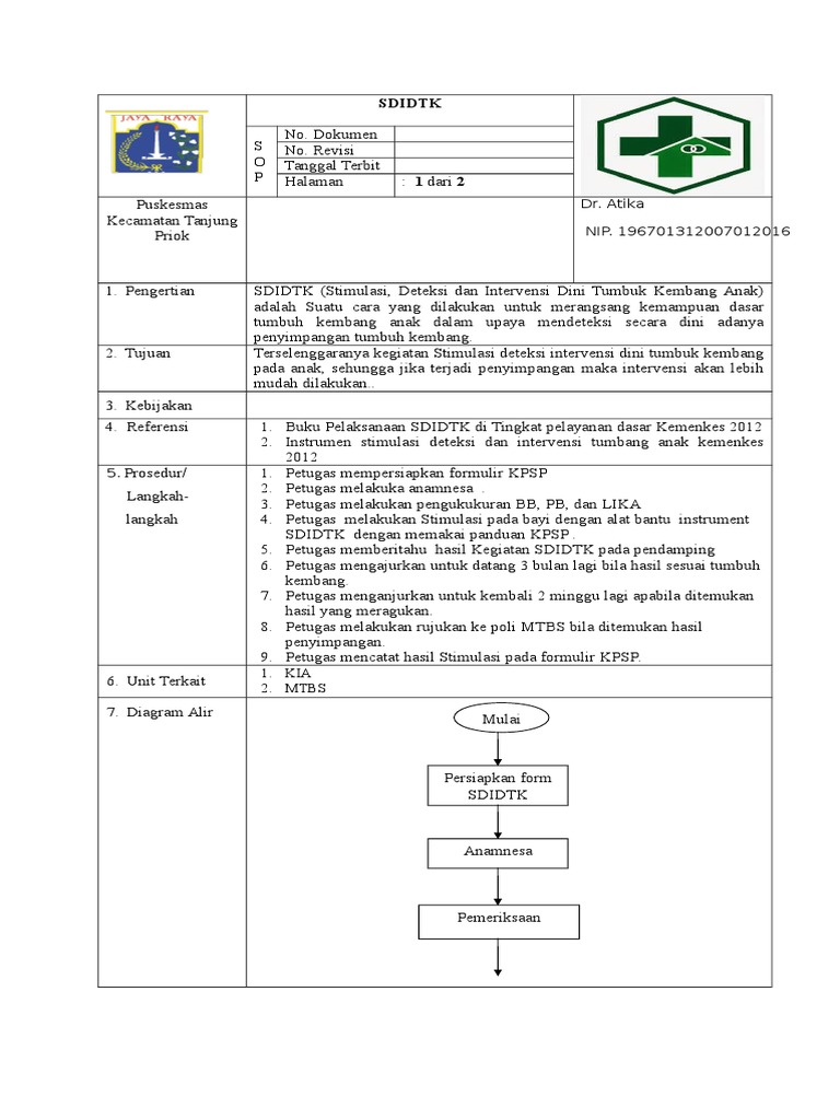 Sop Sdidtk 2017 | PDF
