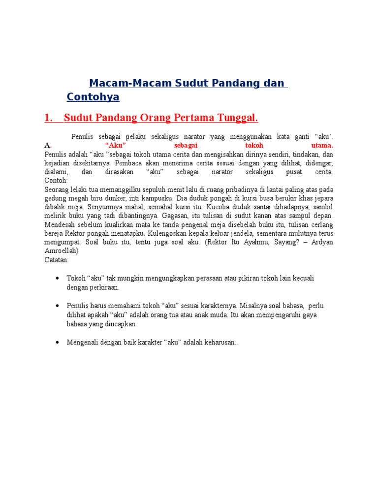 Sudut Pandang | PDF