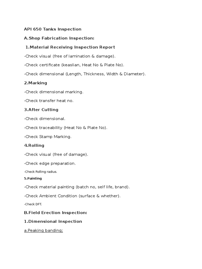 API 650 Tanks | PDF | Vacuum | Welding