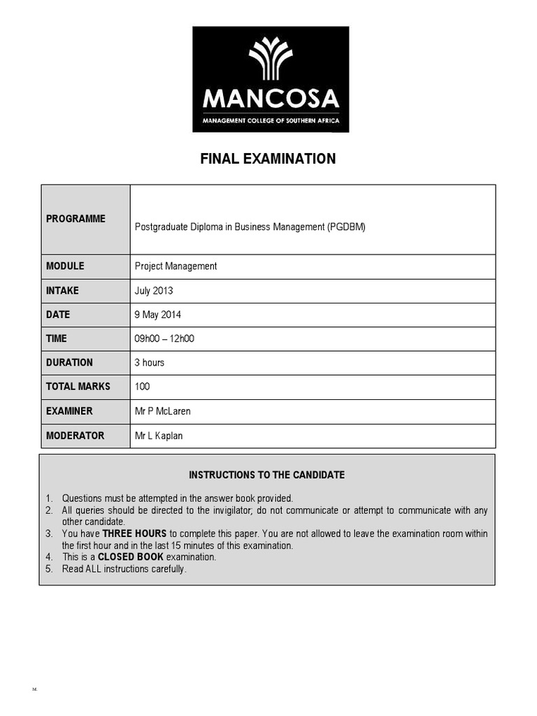 Project Management | PDF | Variance | Standard Deviation
