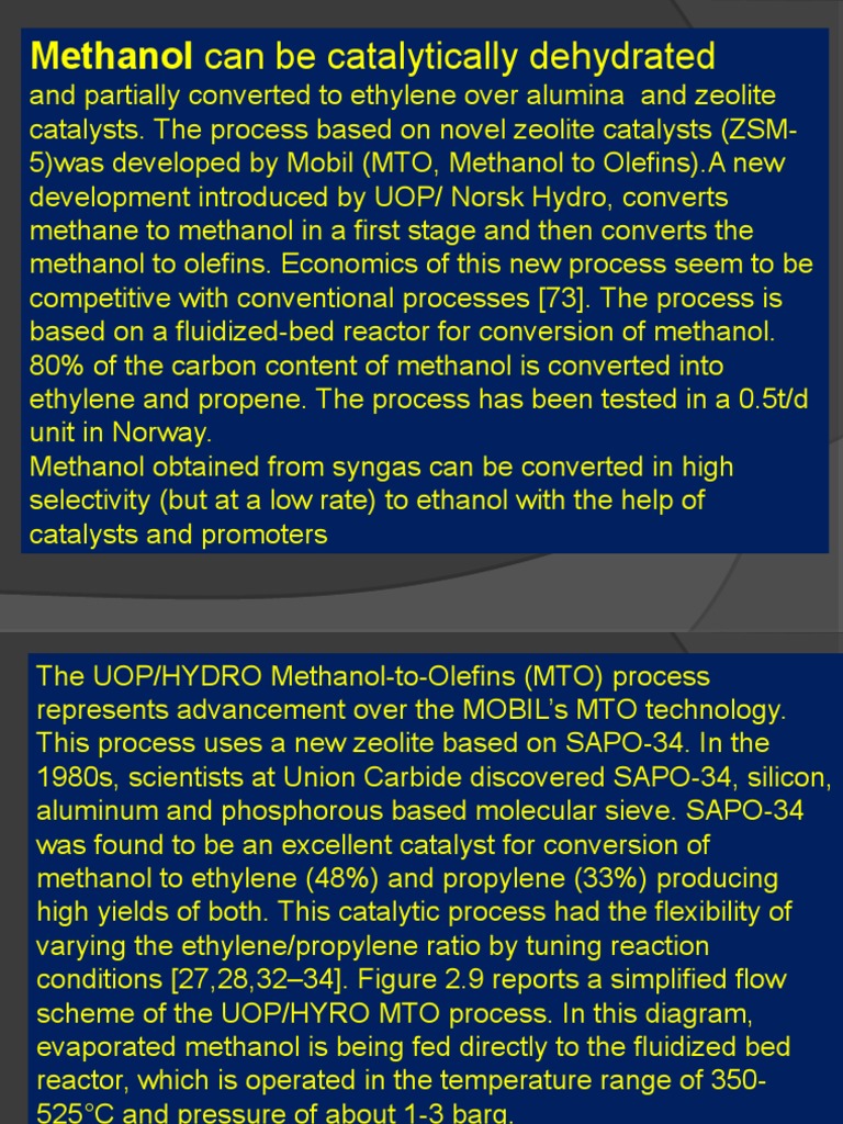 Methanol Can Be Catalytically Dehydrated | PDF
