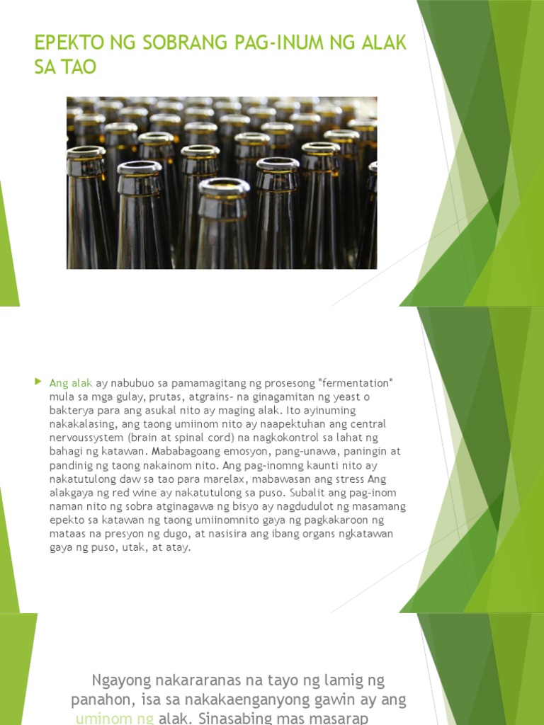 Epekto NG Sobrang Pag-Inum NG Alak Sa Tao | PDF
