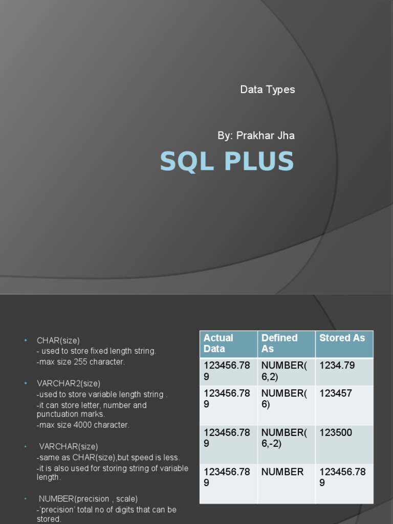 Sqlplus Oracle Basic Pdf Table Database Sql