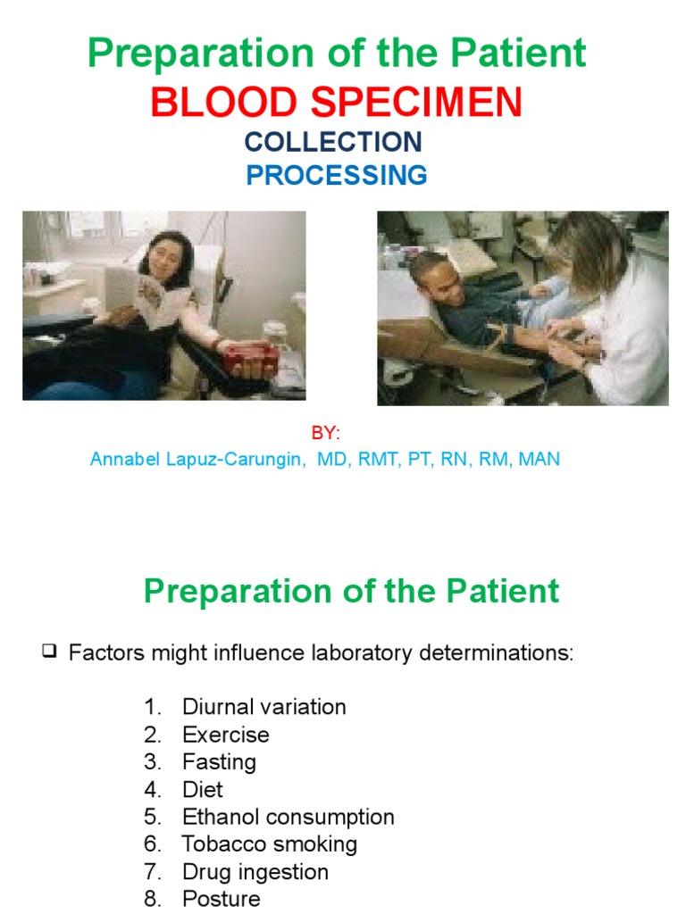BLOOD SPECIMEN Collection | PDF | Hematology | Medical Specialties