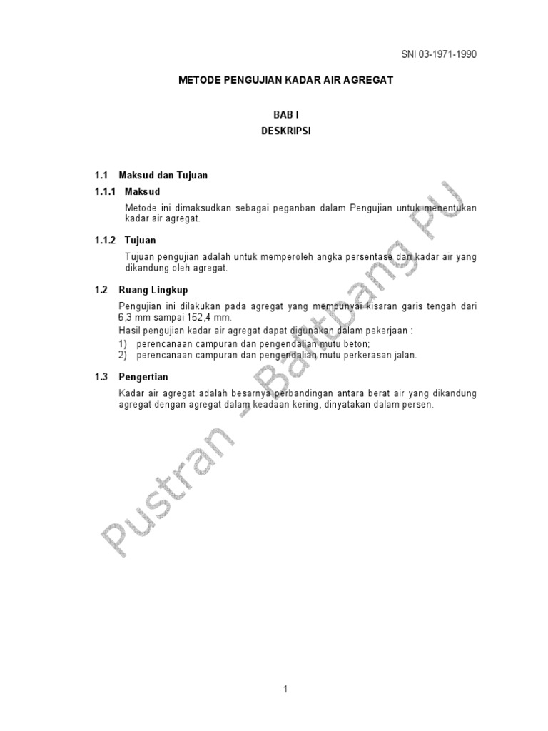 Sni-Kadar Air PDF | PDF