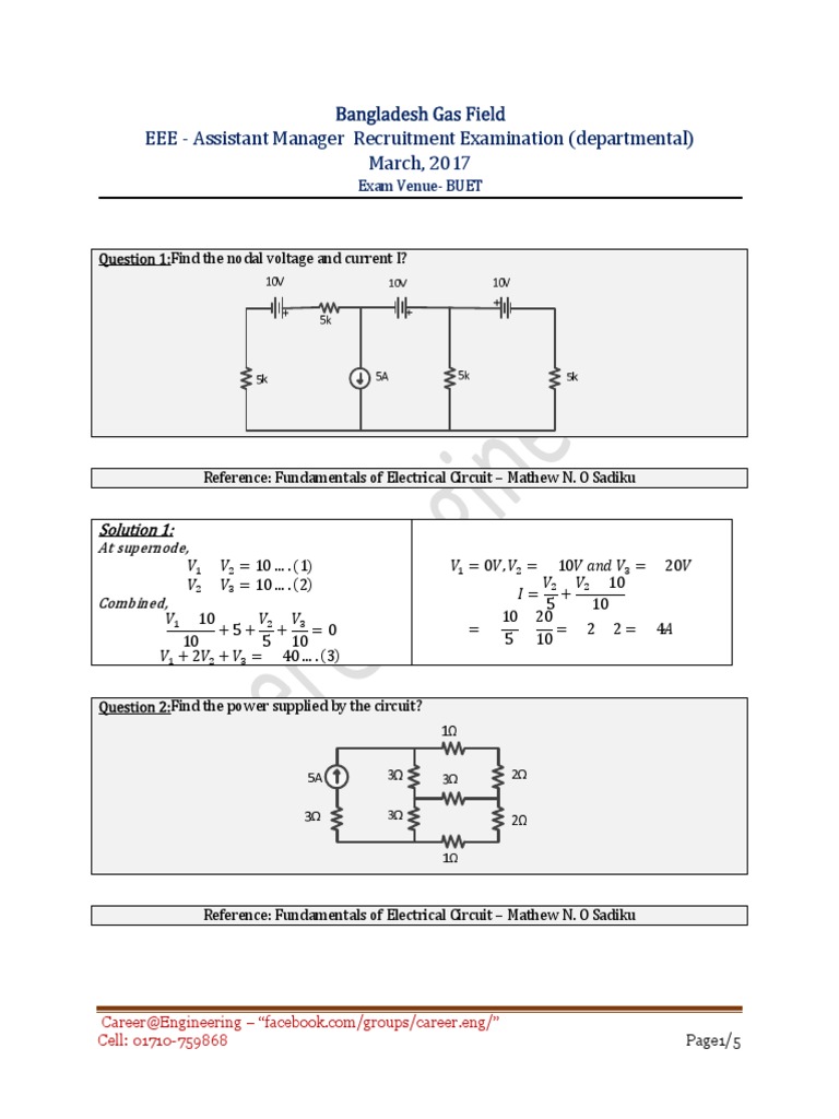 Bangladesh Gas Field Solution Eee Pdf Electrical Engineering
