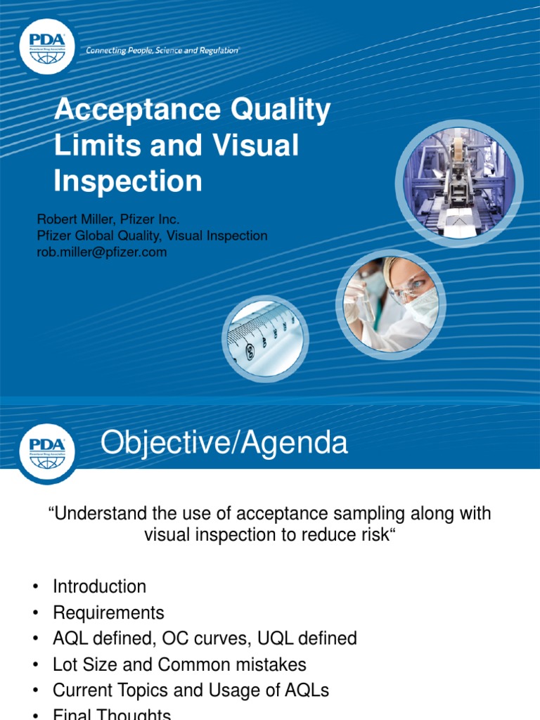 Acceptance Quality Limits and Visual Inspection PDF | Sampling ...