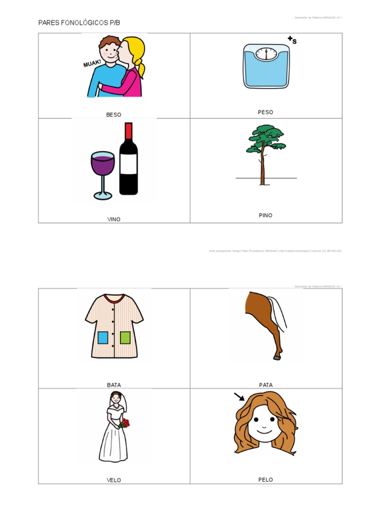 Pares Fonológicos P-B | PDF